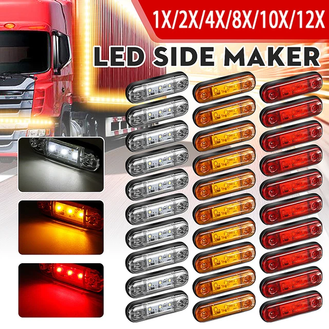 LUCI INGOMBRO AD Incasso 3 Led 12/24V Per Camion Auto Campe EUR 9,26 ...