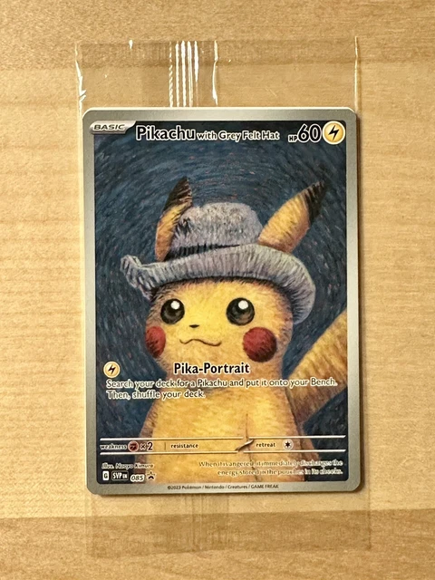 POKEMON X VAN Gogh Museum Pikachu with Grey Felt Hat 085 Promo Card ...