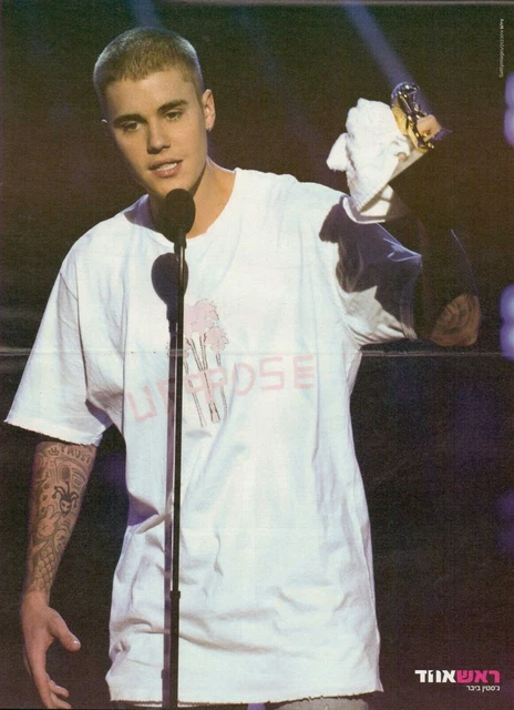 JUSTIN BIEBER RIVISTA israeliana POSTER pieghe centrali 30X40 A3 EUR 17 ...