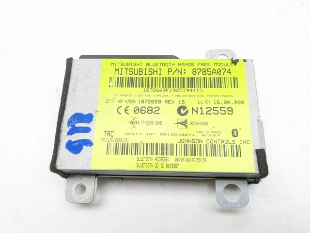 MITSUBISHI OUTLANDER BLUETOOTH Control Module Ecu 8785A074 Phev Mk3 ...