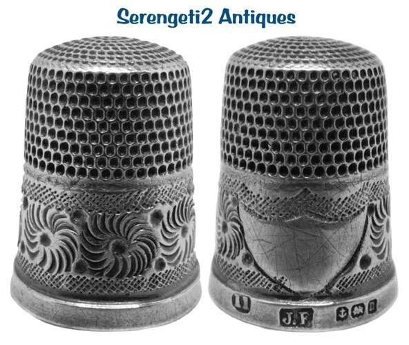 ENGLISH STERLING SILVER Thimble with Shield Cartouche *C.1912 $24.00 ...