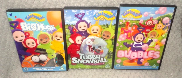 BUNDLE LOT OF 3 Teletubbies (DVDs, 3-Discs) Big Hugs, Tubby Snowball ...