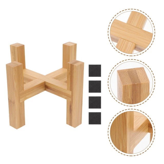 WOODEN FLOOR FOUR Legged Flower Stand Flowerpots Base Succulents Plants ...