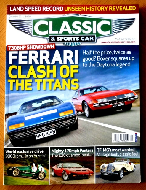 CLASSIC & SPORTS CAR Magazine - Dec 2011 - Ferrari - Pantera - TF-MG's ...
