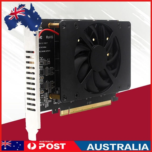 PCIEX16 NVME M.2 Mkey SSD RAID Expansion Adapter Reusable 4-Disk SSD ...