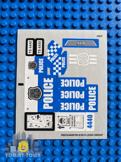 LEGO TOWN CITY Police STICKER SHEET ONLY for Lego Set 4440 Forest ...