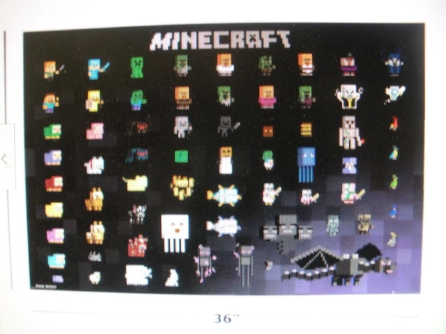 MINECRAFT POSTER PIXEL Sprites 91.5 x 61cm Poster Wall Decoration ...