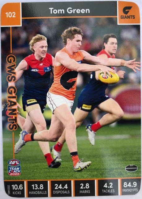 2023 AFL TEAMCOACH Tom Green Gws Giants Common Card #102 (New) $2.39 ...