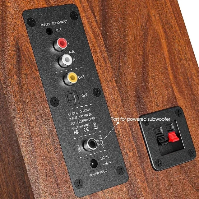 SAIYIN 40W BLUETOOTH Bookshelf Speakers with 4 Inch Woofer – PC/TV ...