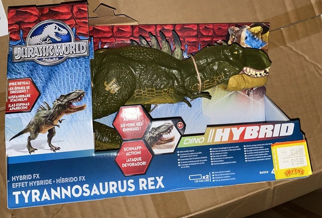 JURASSIC WORLD HYBRID TYRANNOSAURUS T REX Dinosaur 40cm SPIKE REVEAL ...