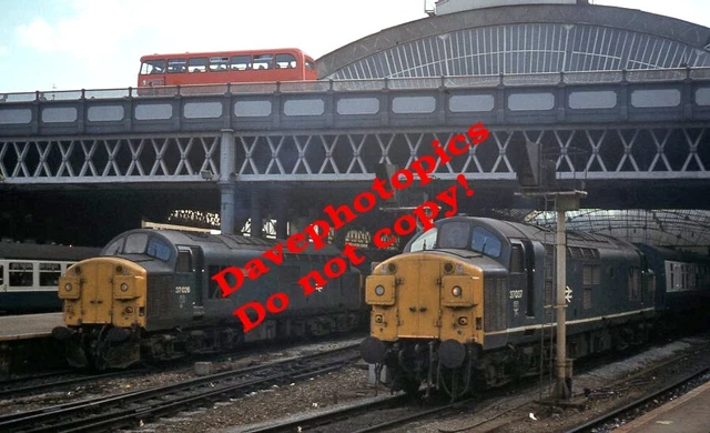 ORIGINAL 35MM Slide Railway Diesel /Steam- 37026 'Loch Awe' & 37037 ...