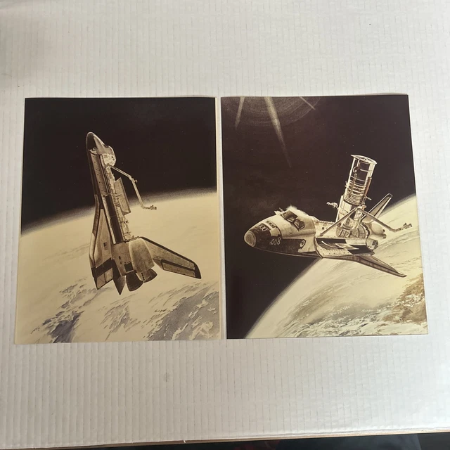 VINTAGE NASA 8X10 Space Shuttle Concept Art Kodak Paper 2 Photos $37.20 ...