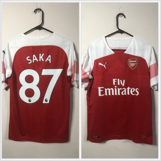 SAKA #87 ARSENAL 2018/19 Medium Home Shirt Puma Excellent Condition ...
