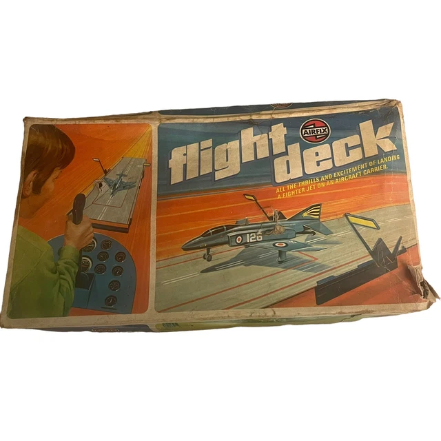 RARE VINTAGE BOXED 1973 Airfix Flight Deck Toy Phantom Jet Complete ...