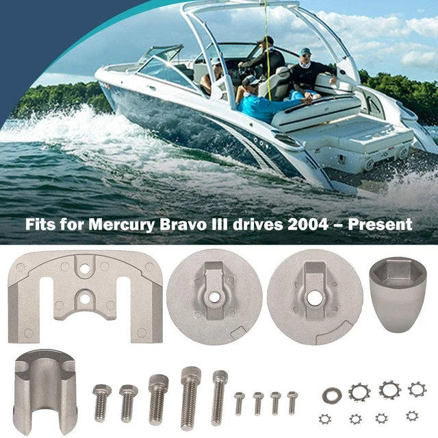 ALUMINUM ANODE KIT CMBRAVO3KITA For 2004+ Mercruiser Bravo III Drives ...