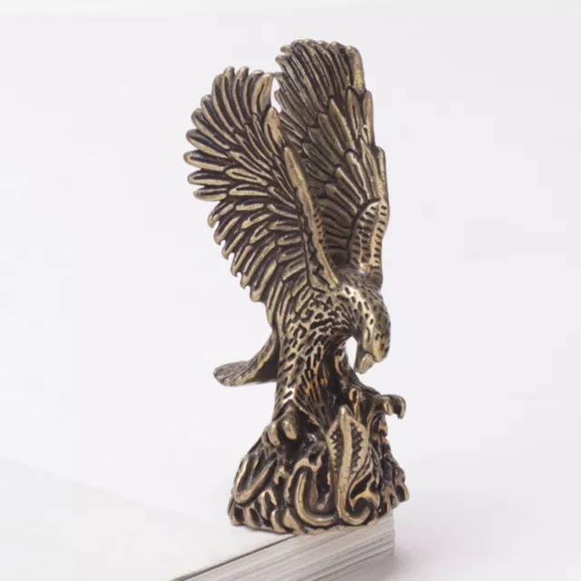Bronze Flying Eagle Statue Brass Miniatures Figurines Home Decorations