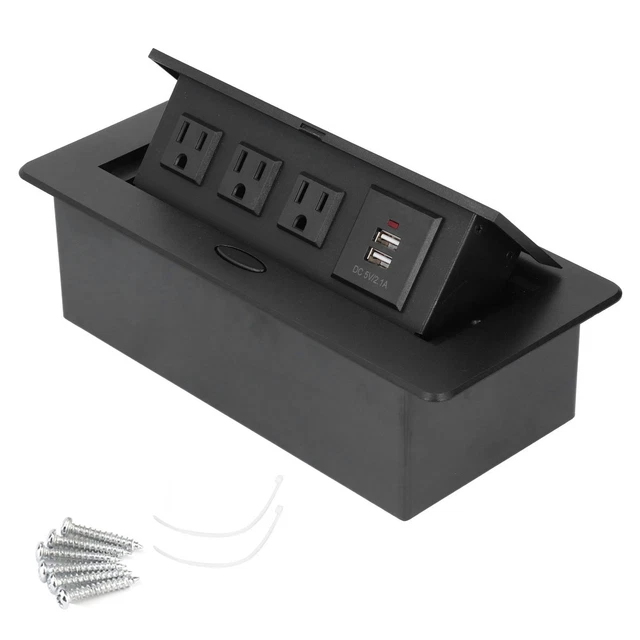 Desktop Socket Embedded Power Outlet With Dual Usb Port For Charging 10a ~ £38 18 Picclick Uk