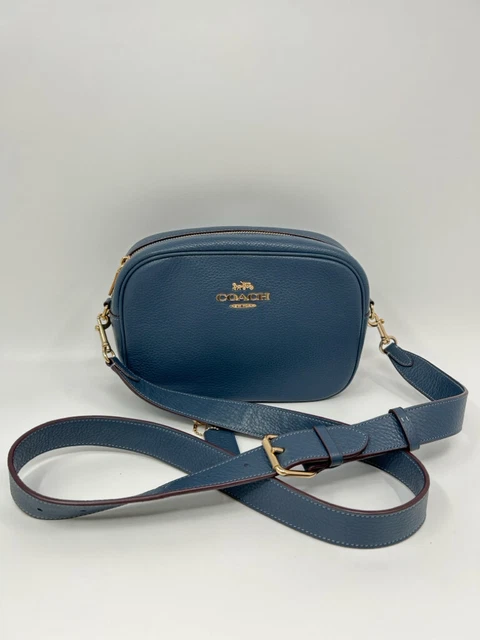 COACH BLUE PEBBLED Leather Jamie Camera Bag #CA207 Purse £120.67 ...