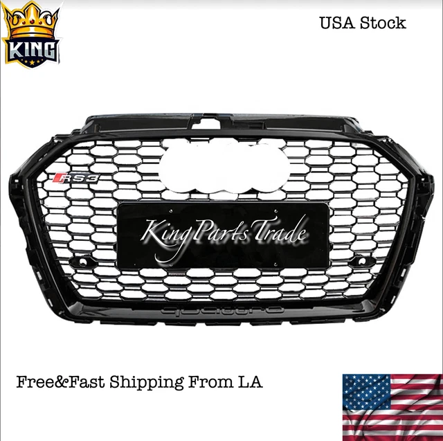 AUDI RS3 A3 S3 Honeycomb Grille Black Frame 2016-2017 $237.04 - PicClick CA