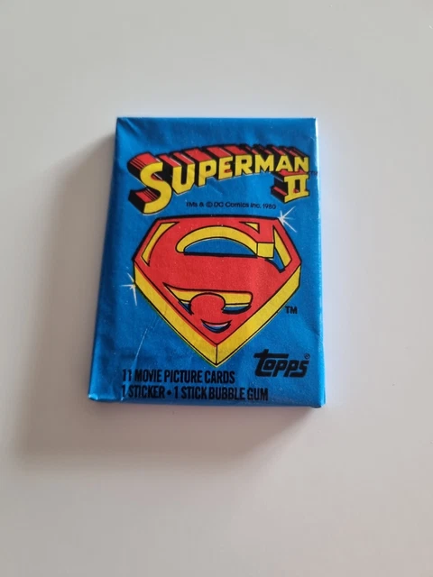 SUPERMAN II - Movie Trading Cards (× 1 Pack) Topps 1980 *New *Rare $14. ...