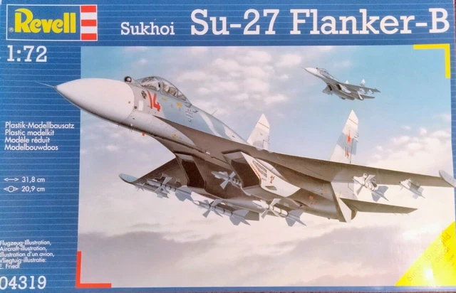REVELL 1:72 SUKHOI Su-27 Flanker-B Fighter Model Kit #04319 Ukraine ...