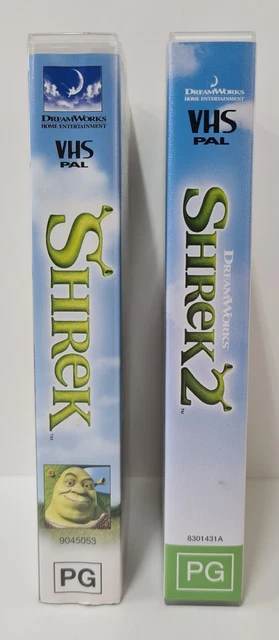SHREK & SHREK 2 VHS Bundle Dreamworks Animated Movie Mike Myers Eddie ...