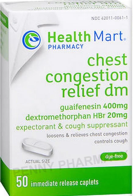 HM CHEST CONGESTION DM - Mucus & Cough Relief Tablets 50ct ( 3 boxes ...