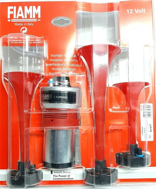 TROMBE MUSICALI 3 Cornetti Auto Originali Fiamm "Il Sorpasso" Made In ...