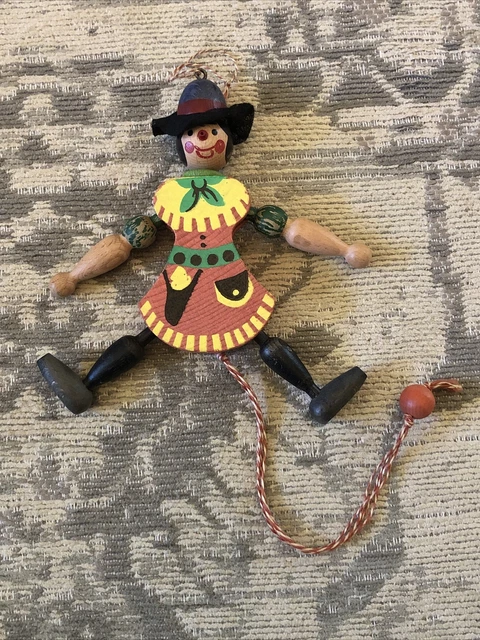 VINTAGE AUSTRIA WOODEN STRING Girl PUPPET MARIONETTE $18.99 - PicClick
