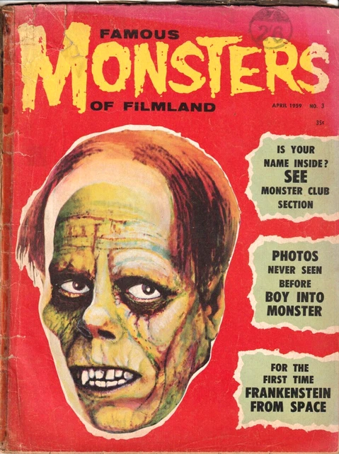 FAMOUS MONSTERS OF FILMLAND #3 (April 1959) Warren horror magazine Rare ...