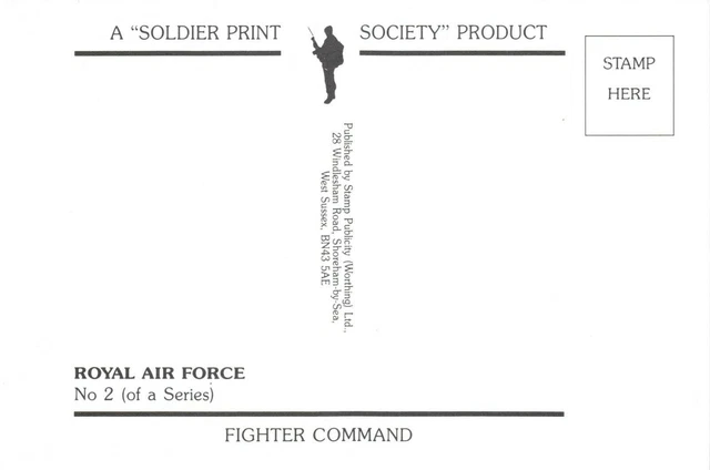 CARTOLINA RAF REALE Air Force Combattente Command Crest Stemma No.2 ...
