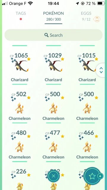 SHINY CHARIZARD X6 Charmeleon x6 Charmander x30Mini Ptc 333k Stardust ...