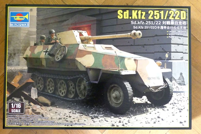TRUMPETER 00943 : Dt. Halbketten- Sd.Kfz.251/22D / Kit 1:16 EUR 99,99 ...