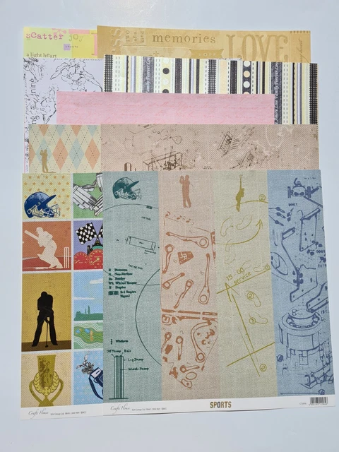 100 SHEETS 12X12 Craft Paper Scrapbook Card Making Mixed Bundle Job Lot ...