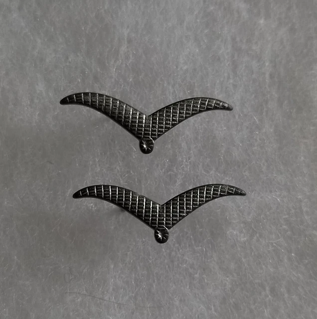 ORIGINAL WW2 GERMAN Luftwaffe Collar Tab Metal Gulls insignia Pair £15. ...