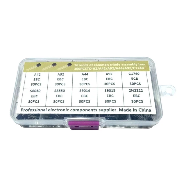 300X TRANSISTOR ASSORTMENT Kit Semiconductor Triode C1740 S8050 S8550 ...