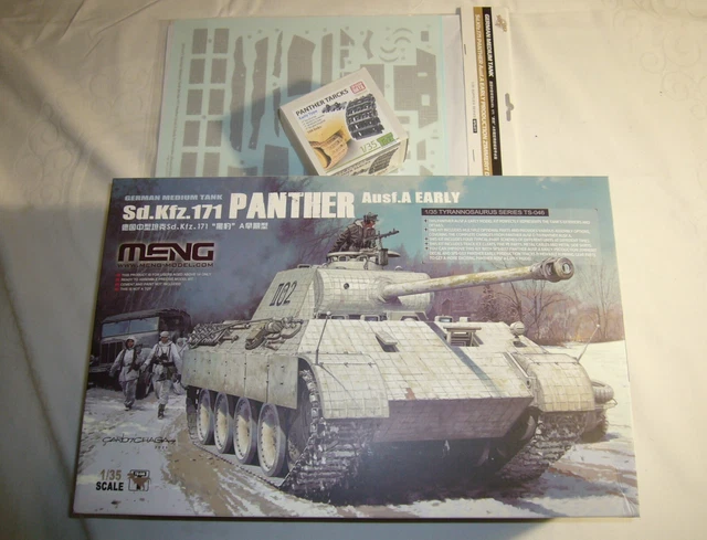 1:35 MENG PANTHER Ausf. A + T-Rex Studio Early Tracks + Zimmerit ...