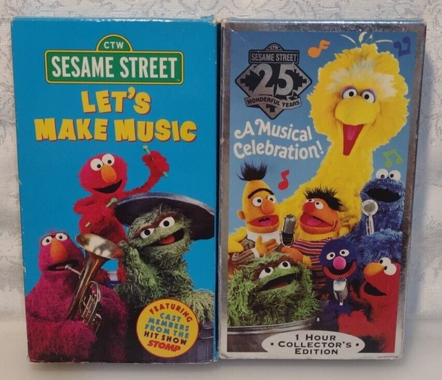 SESAME STREET 2 VHS Lets Make Music A Musical Celebration 25th Birthday ...