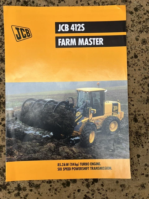 JCB 412S FARM Master Wheeled Loader Tractor Brochure Agriculture Farm ...