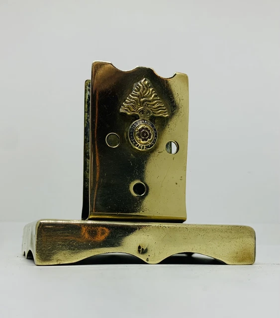 WW1 ROYAL FUSILIERS (London) Brass Mess Table Matchbox Holder (Trench ...