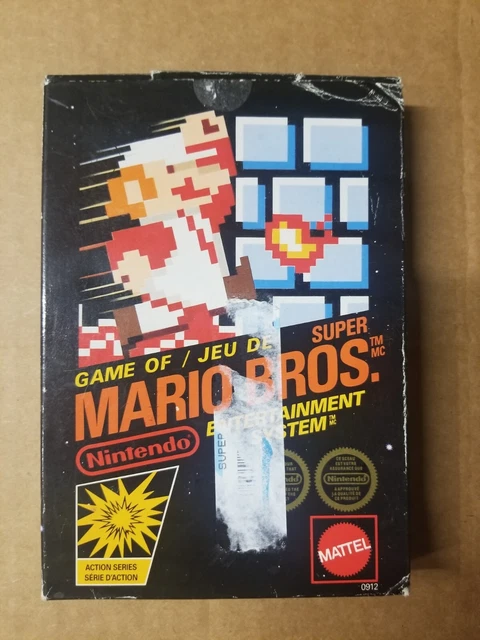 SUPER MARIO BROS Original Nintendo NES Hang Tab Version Box Only $29.99 ...