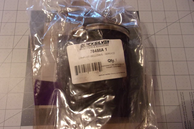 MERCURY QUICKSILVER 78458A1 Exhaust Bellows Mercruiser Bravo One Two ...