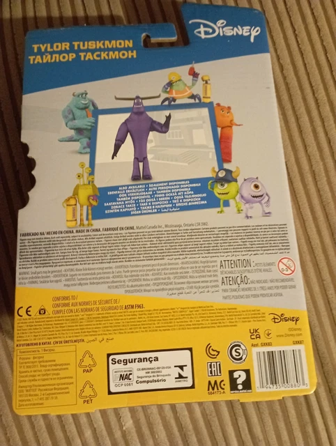 DISNEY PIXAR MONSTERS At Work Tylor Tuskmon Figure Purple New On Card £ ...