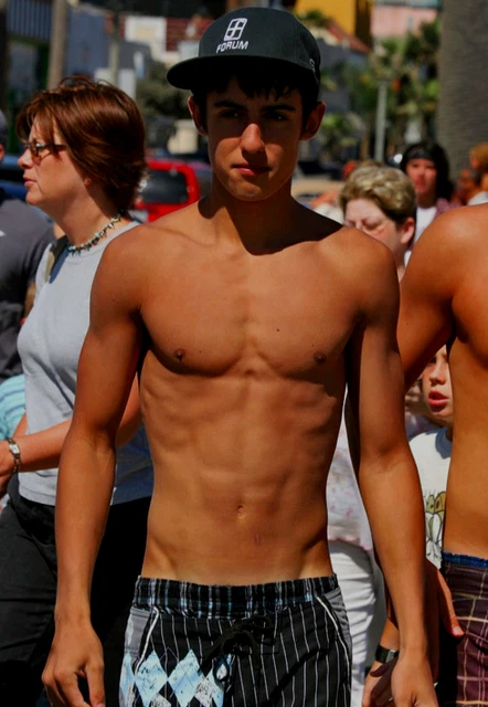 Shirtless Male Muscular Swimmer Build Body Lean Dude Beefcake Photo 4x6
