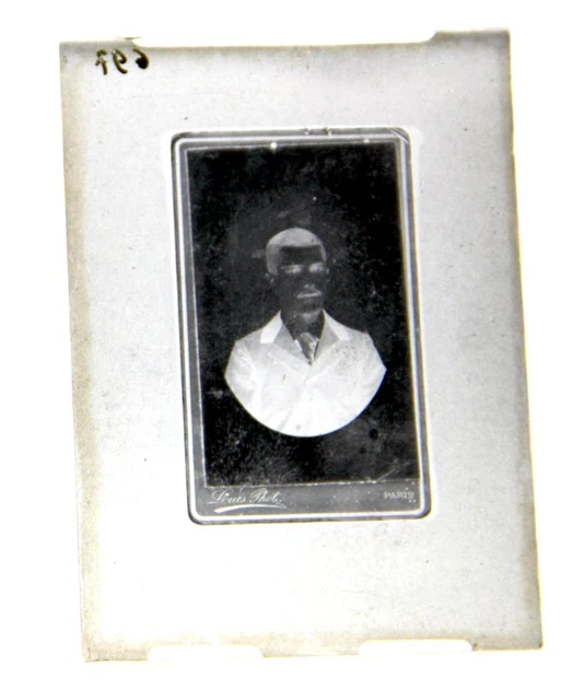 PLAQUE PHOTOGRAPHIQUE NEGATIF VERRE ANNEES 1940 1950 portrait Jeune ...