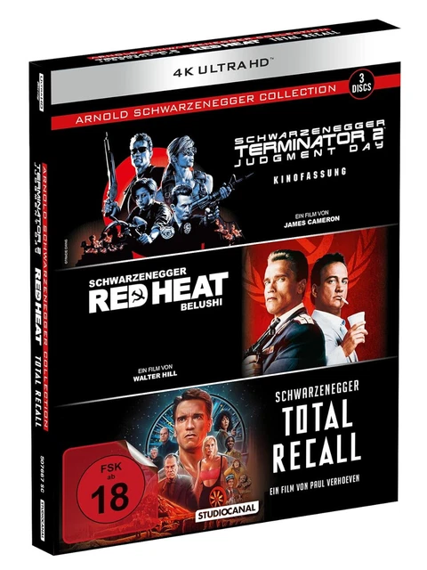 3X UNCUT 4K ARNOLD SCHWARZENEGGER Red Heat TERMINATOR 2 Total Recall ...