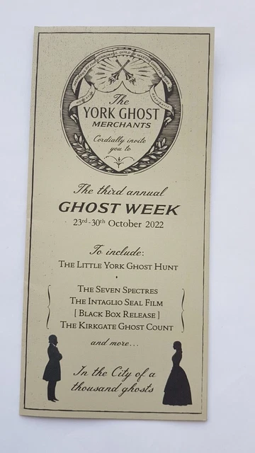 MAP ~ THE Third Annual Ghost Week 2022 ~ Original Paper ~ York Ghost ...