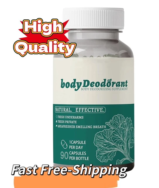 BODY DEODORIZING SUPPLEMENT Long-Lasting Freshness 90 Capsules New （3 ...