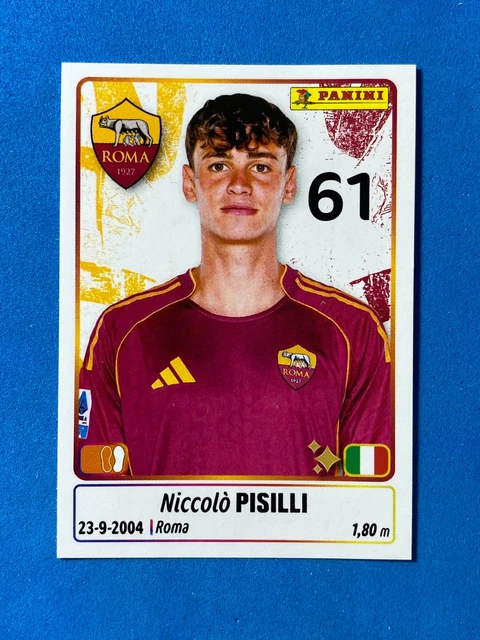FIGURINE CALCIATORI PANINI 2025-26 2026 n.408 Niccolo' Pisilli (Roma ...