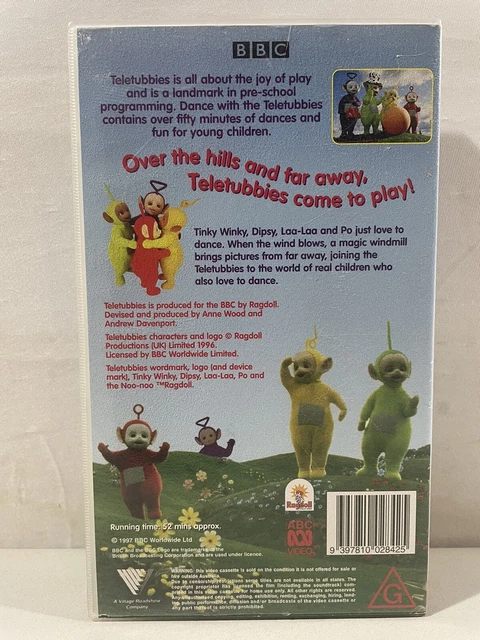 VINTAGE BBC DANCE With The Teletubbies VHS 1997 ABC Video VGC £18.65 ...